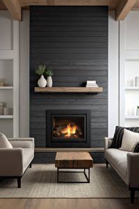 40 Black Shiplap Fireplace Ideas That Blend Warmth And Style