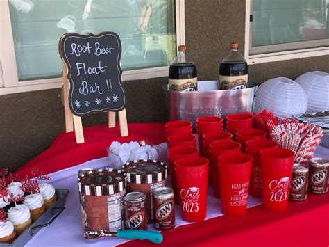 Root Beer Float Bar For Graduation Party