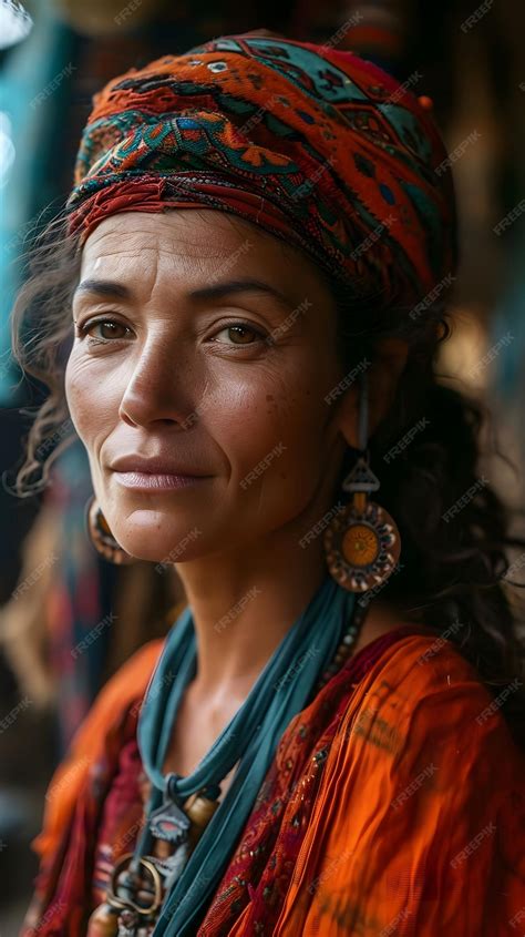Premium Photo Portrait Of Beautiful Gypsy Woman In Traditional Dress