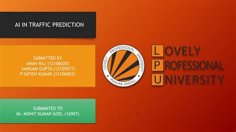 Ai In Traffic Predictionpptx Technology Industry Industries