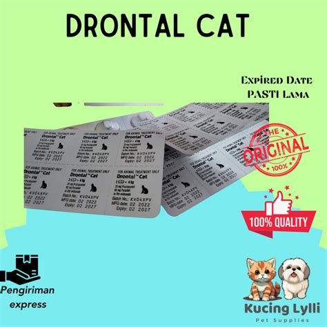Drontal Cat 1 Tablet Drontal Cat Deworming Medicine Worm Medicine Shopee Malaysia