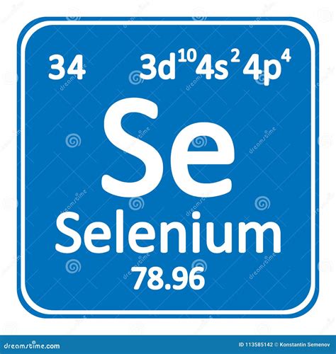 Periodic Table Element Selenium Icon Stock Illustration Illustration Of Physics Atomic