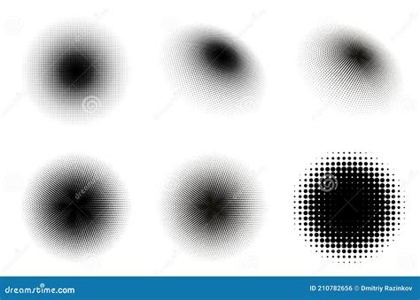 Halftone Texture Grunge Vector Set Background Halftone Dot Patern