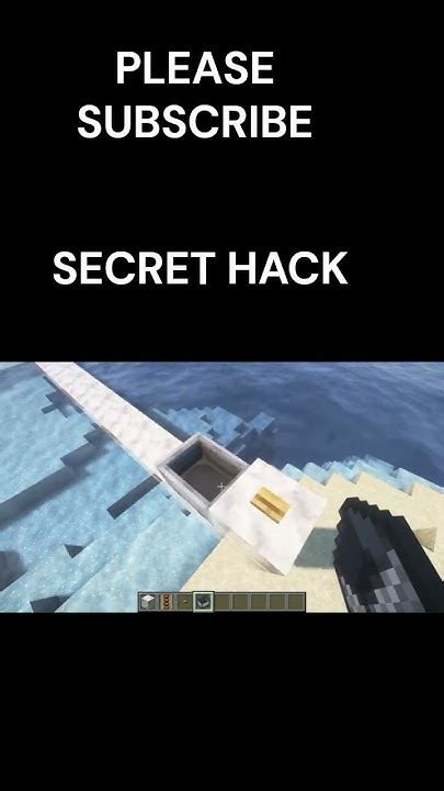 Secret Hack 🤫 In Minecraft Shortviralminecraftgaming