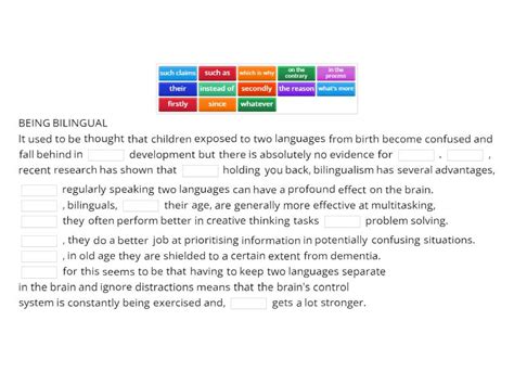 Cohesion C1 Complete The Sentence