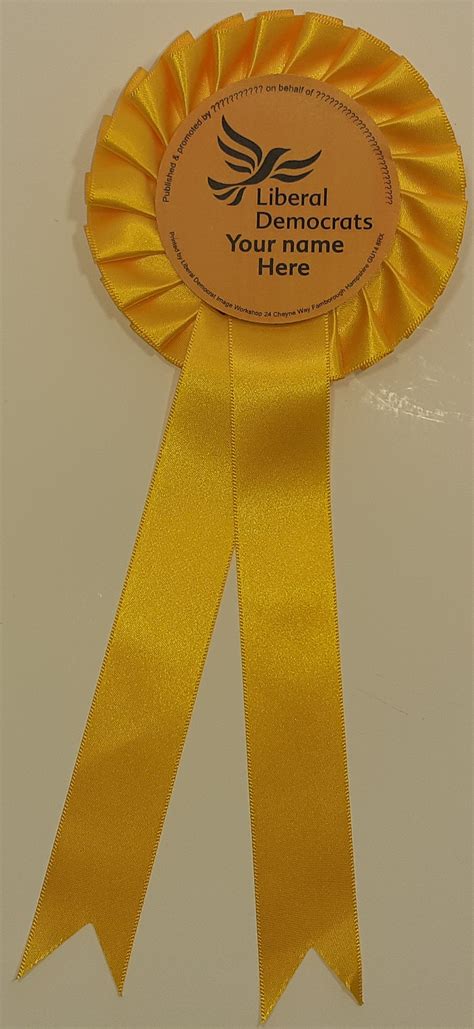 Rosette Centre Lib Dem Personalised Style A Lib Dem Image