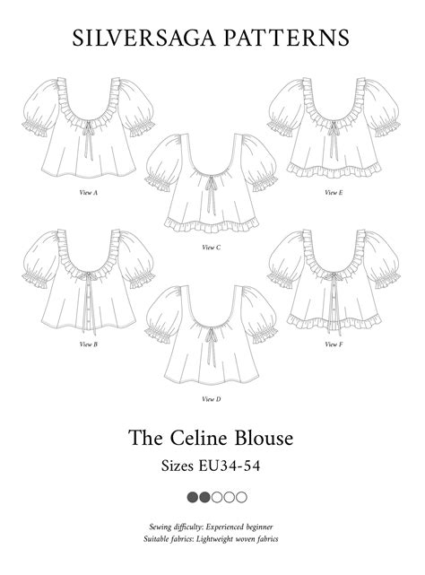Celine Blouse Pdf Sewing Pattern Silversaga Patterns