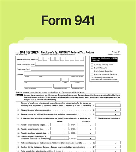 Form 941 Employers Quarterly Federal Tax Return Guide