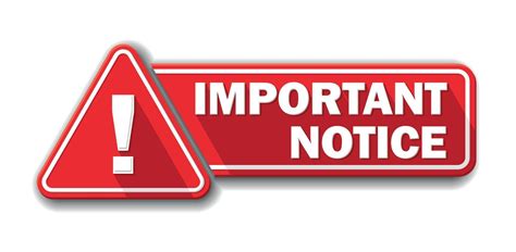 Important Notice Red Sign 67154002 Vector Art At Vecteezy