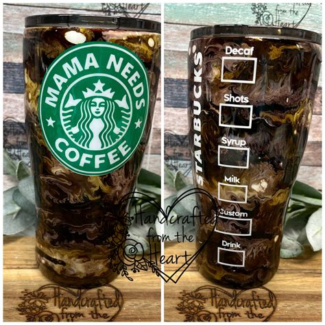 Coffee Inspired 20oz Curve Epoxy Tumbler