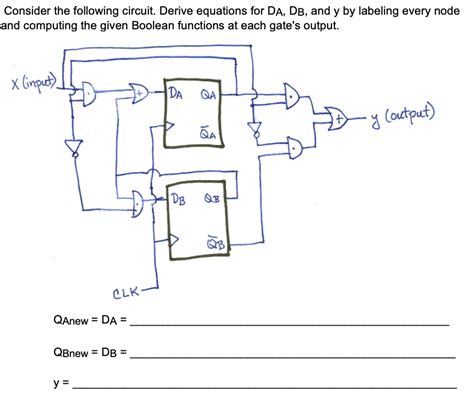 Consider The Following Circuit Derive Equations For