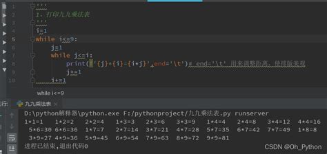 Python基础作业：利用循环和end参数分别实现打印九九乘法表、三角形图形、寻找水仙花数、寻找完美数2、使 循环打印出上三角和下三角形九九乘法表。 Csdn博客