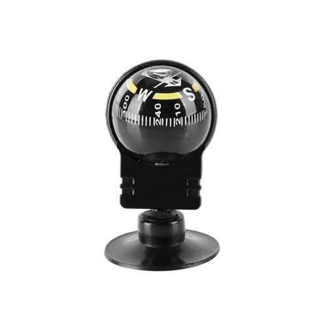 Vehicle Mounted Compass Direction Adhesive Compasses Auto Spherical Ball Black Bd