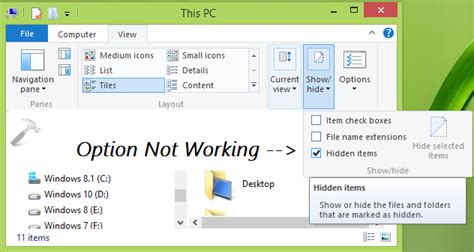 FIX Unable To Show Hidden Files And Folders In Windows 8 1