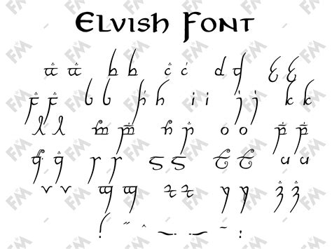 Elvish Style Font For Cricut Silhouette Word Etsy