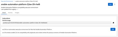 Private Automation Hub Features About Automation Execution Environments