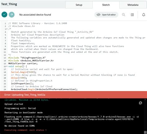 Iot Cloud Error Bme680i2caddrprimary Bsecoutputiaq Cloud Iot