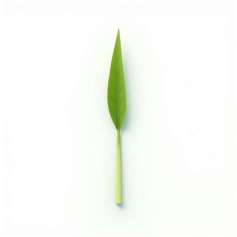 Single Grass Blade Side View White Background Hyperrealistic Prompts