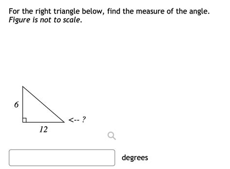 Solved For The Right Triangle Below Find The Measure Of The