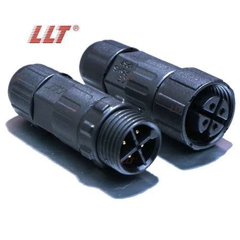 Llt Plastic M16 Ip68 Waterproof Cable Connector Plug And Socket 2 3 4 5