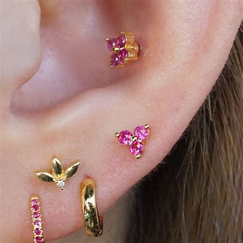 Super Tiny Flat Back Earrings Etsy