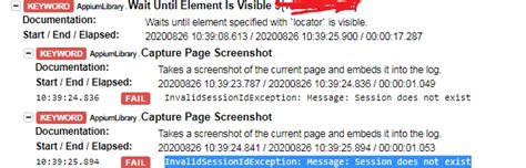 Ios Invalidsessionidexception Message Session Does Not Exist Error