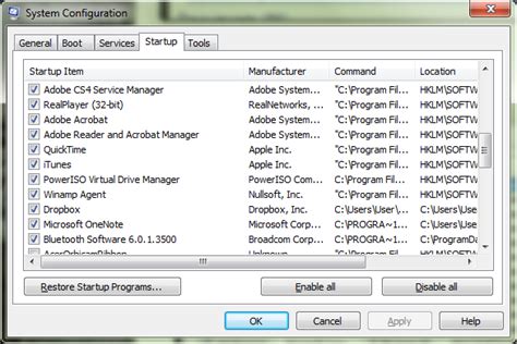 How To Remove Items From Startup In WIndows 7