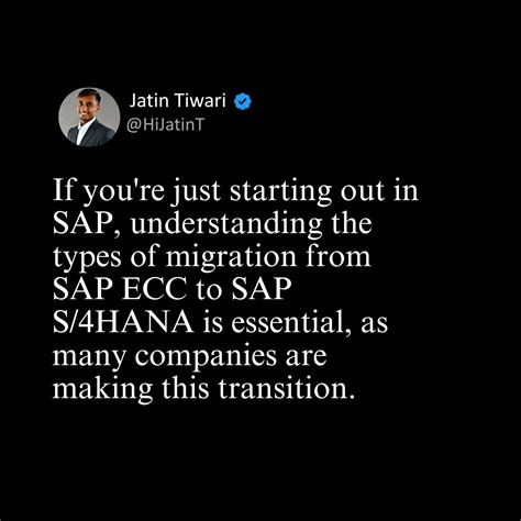 How To Migrate From Sap Ecc To S 4hana Jatin Tiwari Posted On The Topic Linkedin