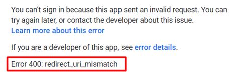 Error With Oauth In Gmail OAuth Redirect Did Not Match Questions N N Community