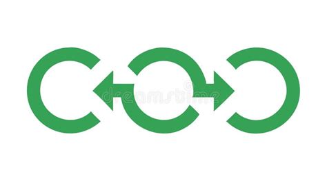 Circular Arrows Refresh Icon Reload Sync Loop Cycle Green Vector Design Generative Ai Stock