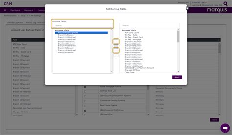 Crm Managing Account User Defined Fields Marquis