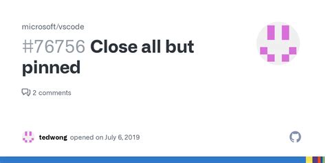 Close All But Pinned Issue Microsoft Vscode GitHub