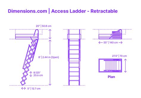 Access Ladder Dropdown Dimensions And Drawings