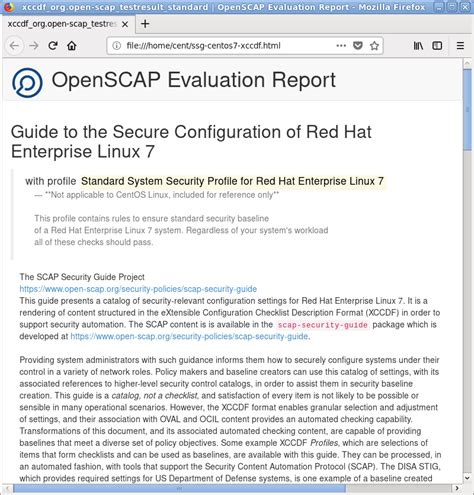 CentOS OpenSCAP Security Audit Server World