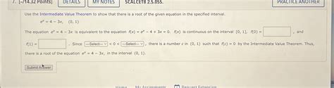 solved use the intermediate value theorem to show that there