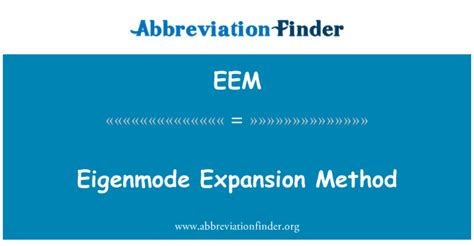Eem 代表 本征模展开方法 Eigenmode Expansion Method Eem 代表 本征模展开方法 Eigenmode Expansion Method