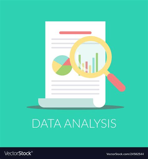 Data Analysis Flat Icon Report Document Royalty Free Vector