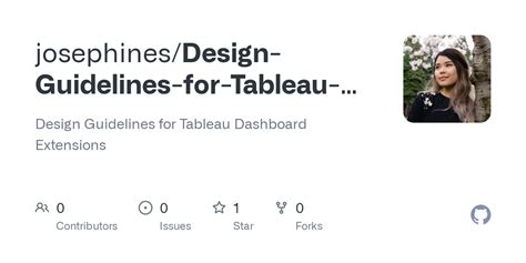 github josephines design guidelines for tableau dashboard extensions