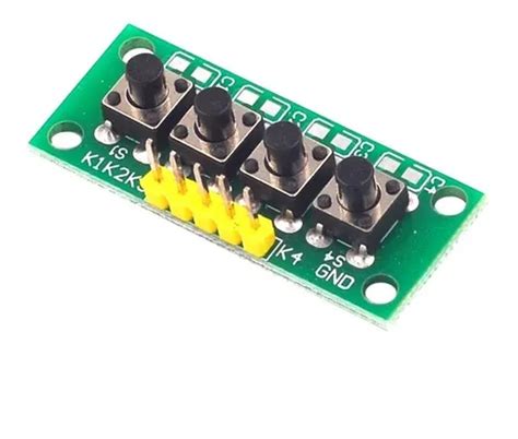 Modulo 4 Push Button Micro Switch Key Arduino Pic Plcduino En Venta En