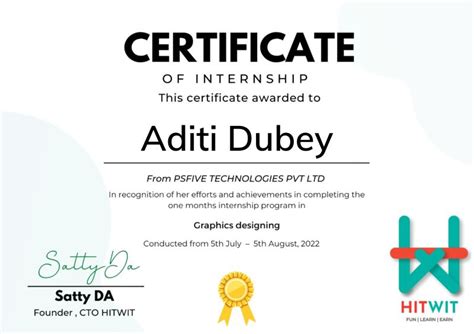 aditi dubey on linkedin internship