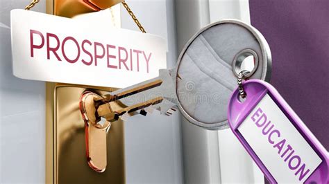 education leads to prosperity it s a key to unlock prosperity stock