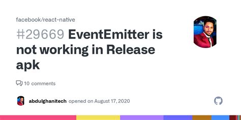 Eventemitter Is Not Working In Release Apk · Issue 29669 · Facebookreact Native · Github