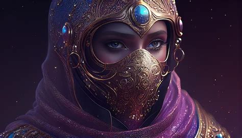 Premium Ai Image A Woman With A Mask On Her Face