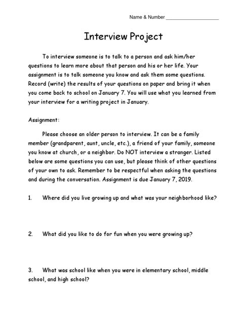 Interview Project Pdf