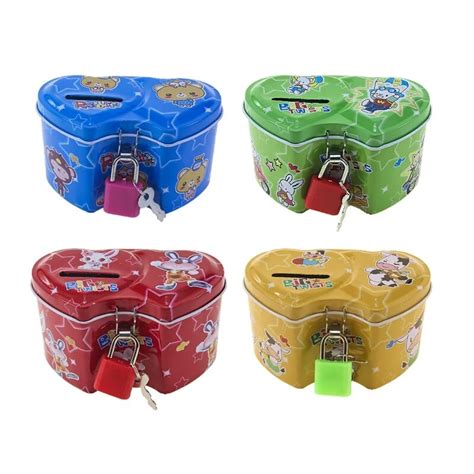 Badu Bg Сладка анимационна касичка Сейф за пари с ключалка за КЛЮЧ за