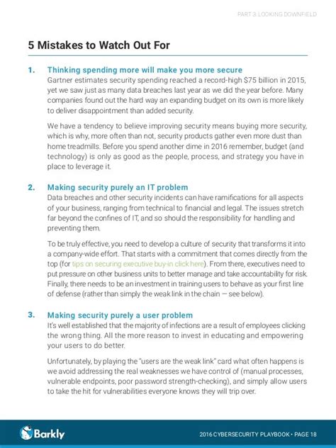 2016 Cybersecurity Playbook