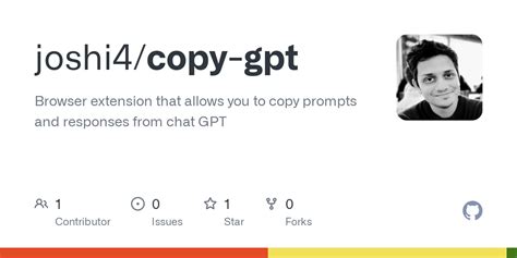 github joshi4 copy gpt browser extension that allows you to copy