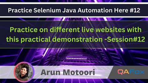 Selenium Java Automation Practical Demonstration Series On Different