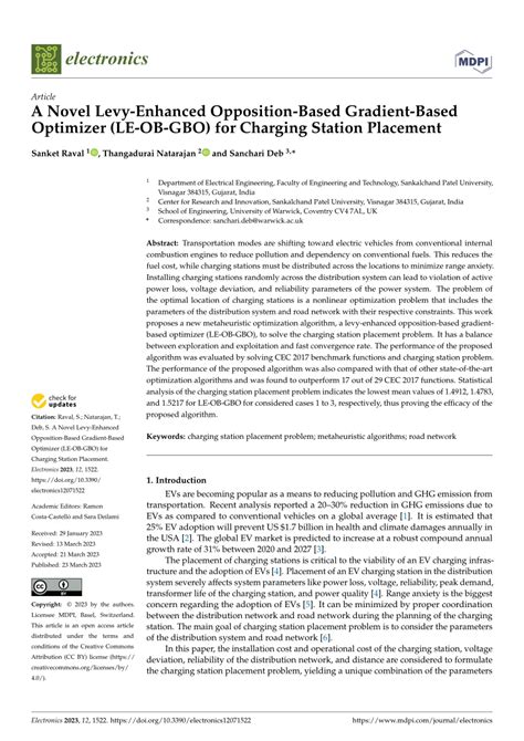 Pdf A Novel Levy Enhanced Opposition Based Gradient Based Optimizer