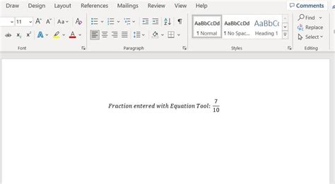 How To Input Fractions In Microsoft Word Documents